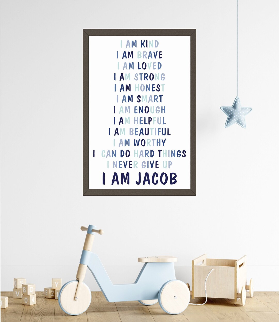 Affirmations Wall Art for Kids, Daily Affirmation Print, I Am ...