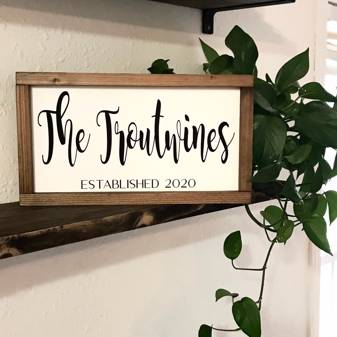 Family Last Name Established Date Sign Personalized Small | Etsy