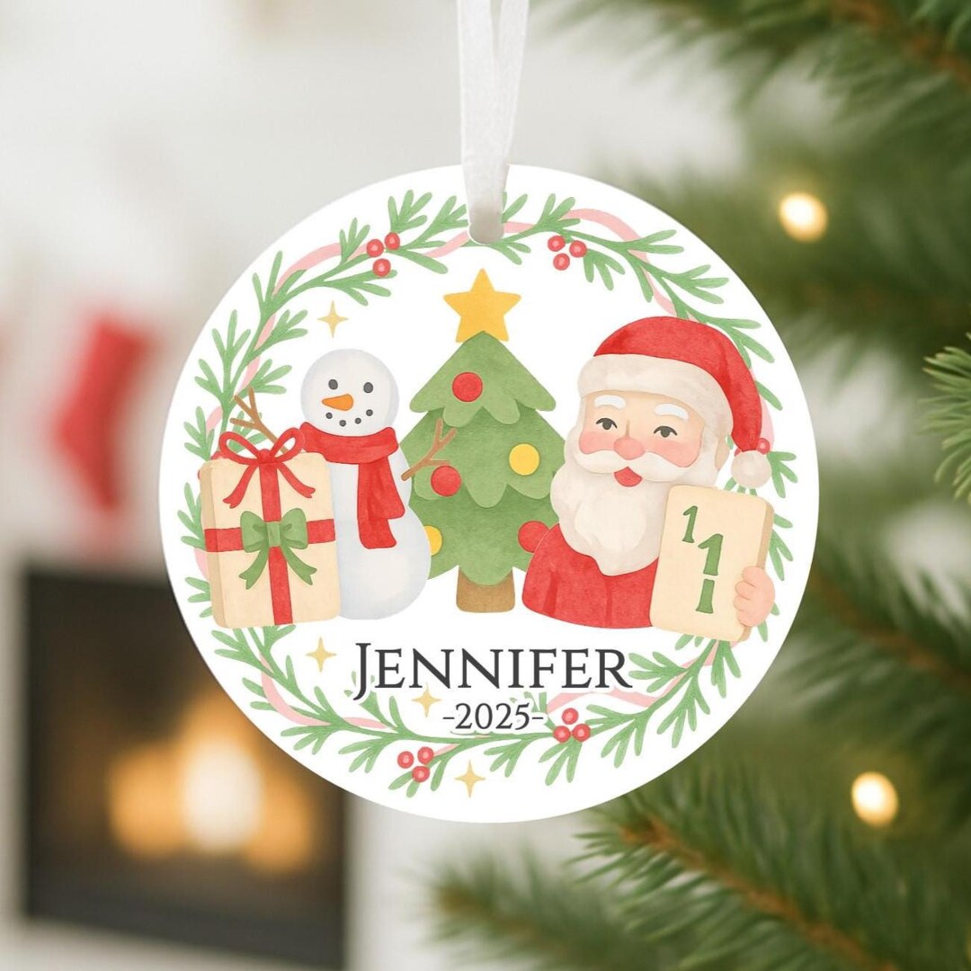 Personalized Santa Mahjong Christmas Ornament, Custom Gift for Mahj ...