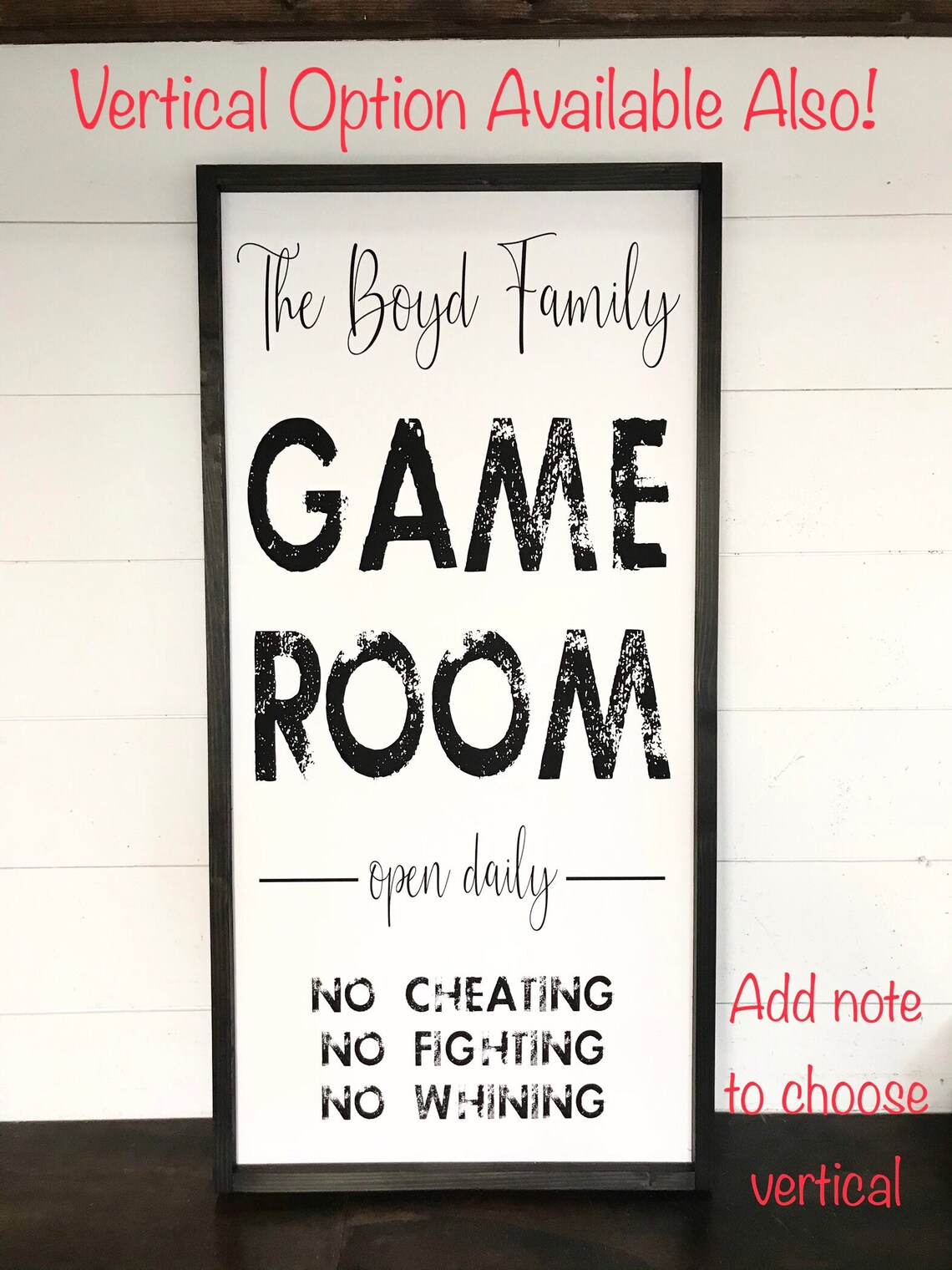 Personalized Game Room Sign No Cheating No Fighting No - Etsy
