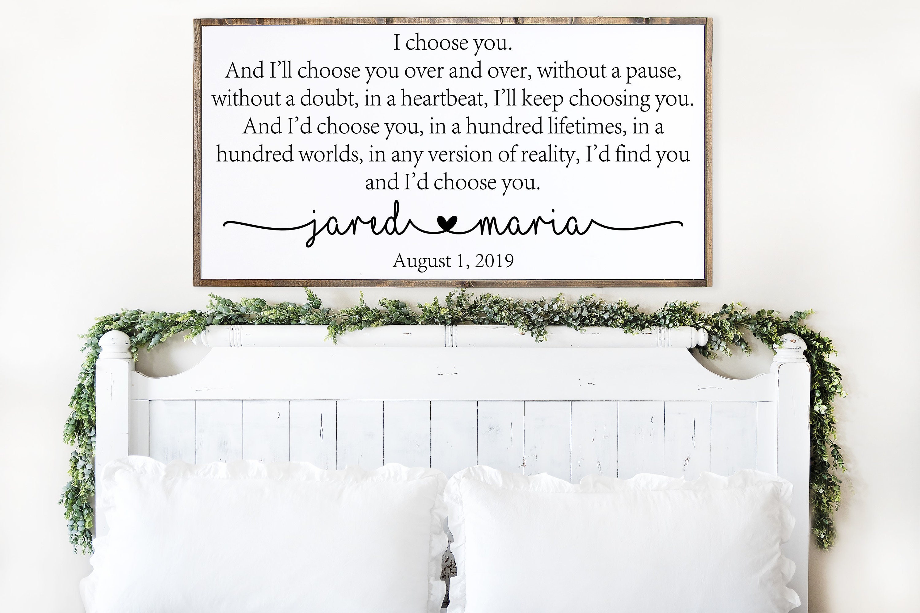 I Choose You Sign I'll Keep Choosing You Personalized Name | Etsy