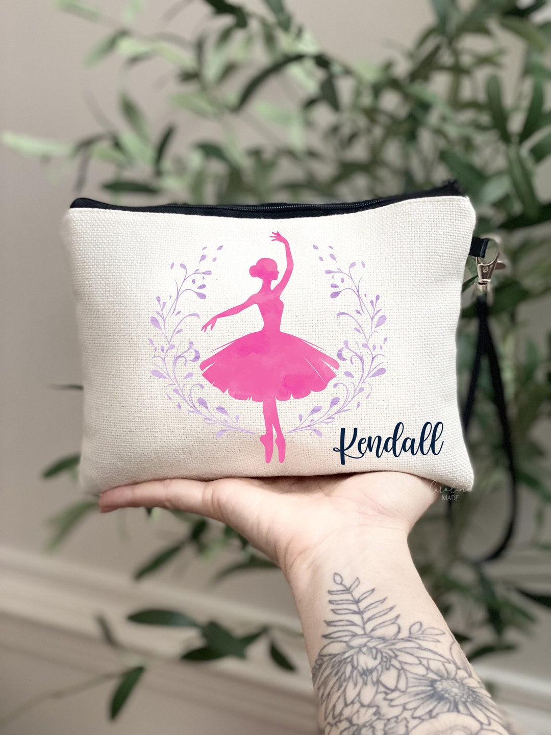 Ballerina Bag, Personalized Ballet Dance Makeup Bag, Dance Gift Ideas ...
