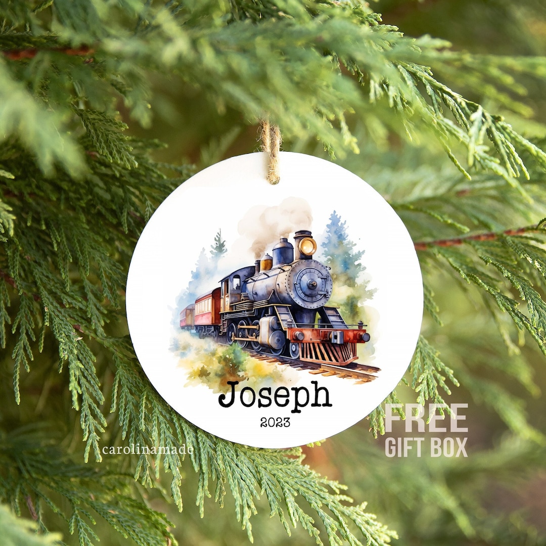 Personalized Train Ornament, Train Gifts, Ornament Gift for Kids ...