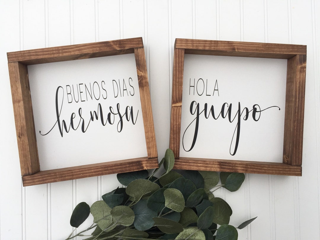 Hola Guapo Beunos Diaz Hermosa Sign Spanish Sign Set Master - Etsy