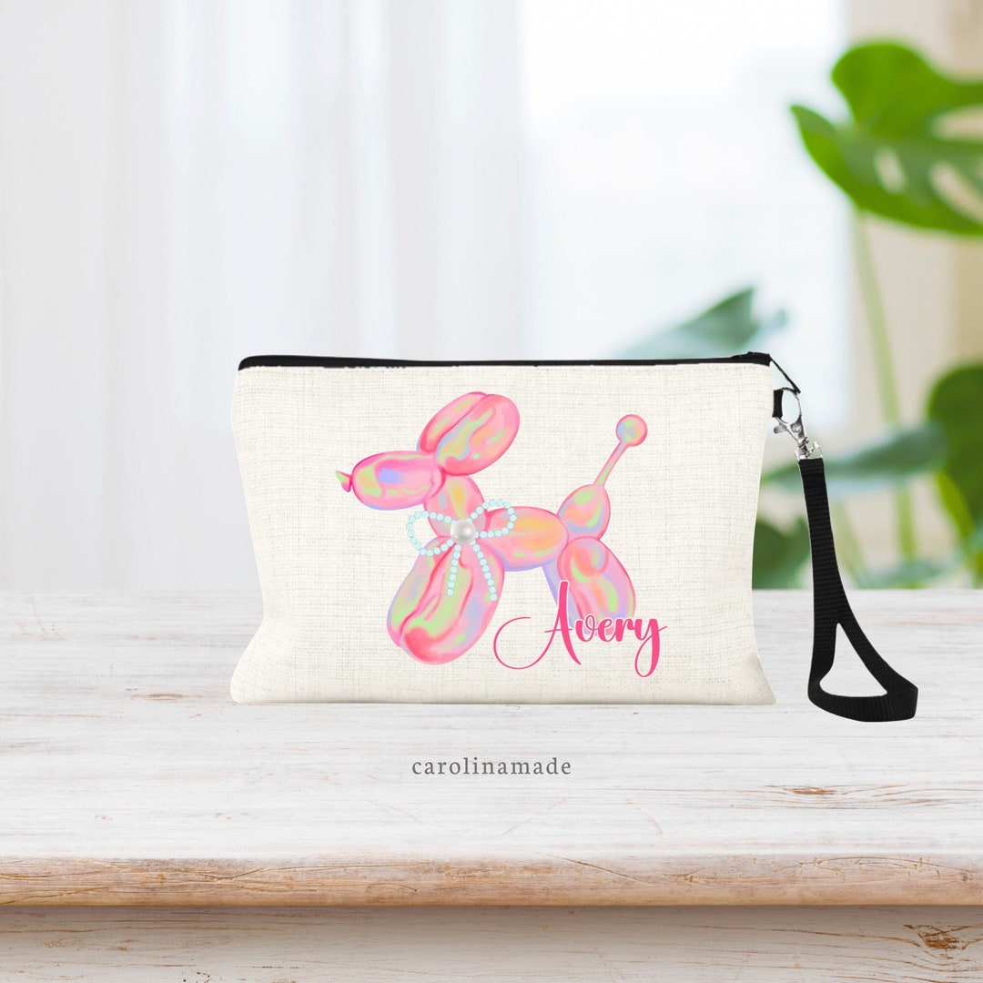 Pink Balloon Dog Bag, Personalized Coquette Dog Bag, Preppy Aesthetics ...