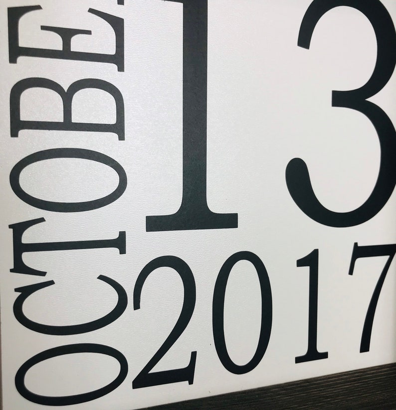 Custom Calendar Date Sign Wedding Birthdate Personalized | Etsy