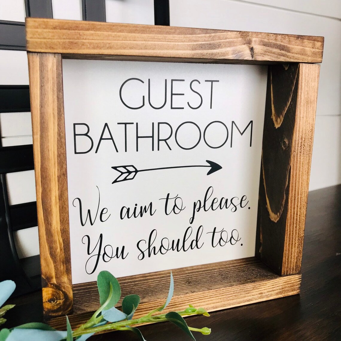 Guest Bathroom Sign Farmhouse Mini Sign Sign Humor We | Etsy