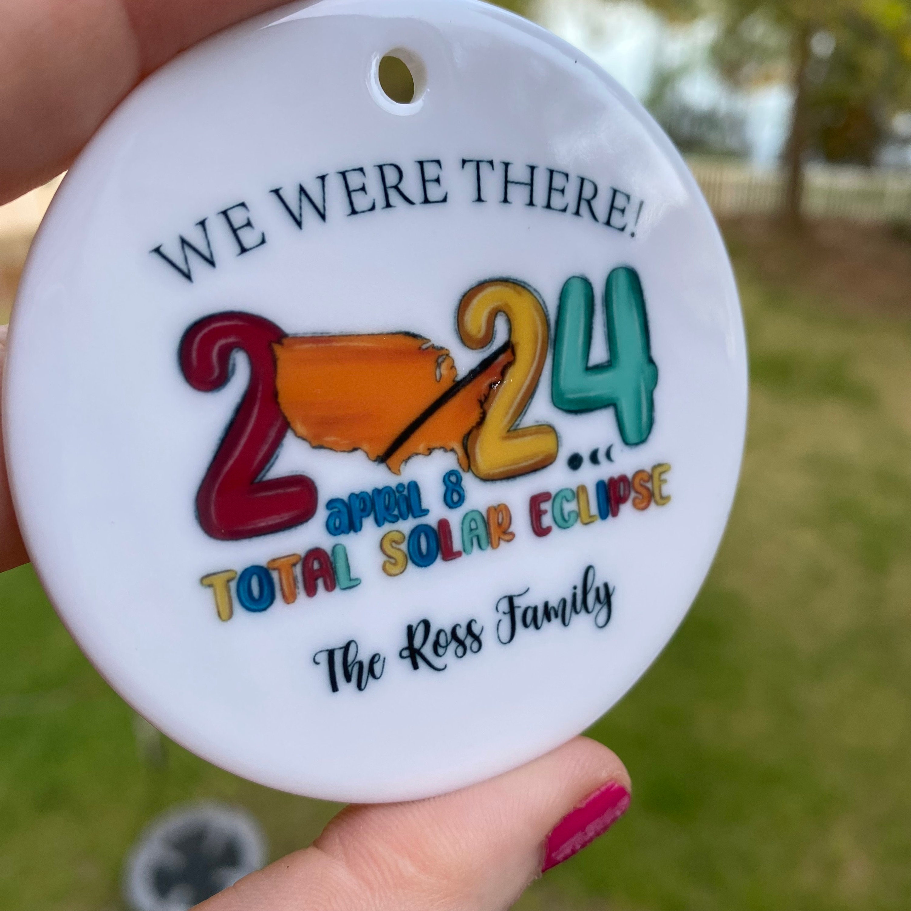Total Solar Eclipse 2024 Ornament, Solar Eclipse Party, Eclipse 2024 ...