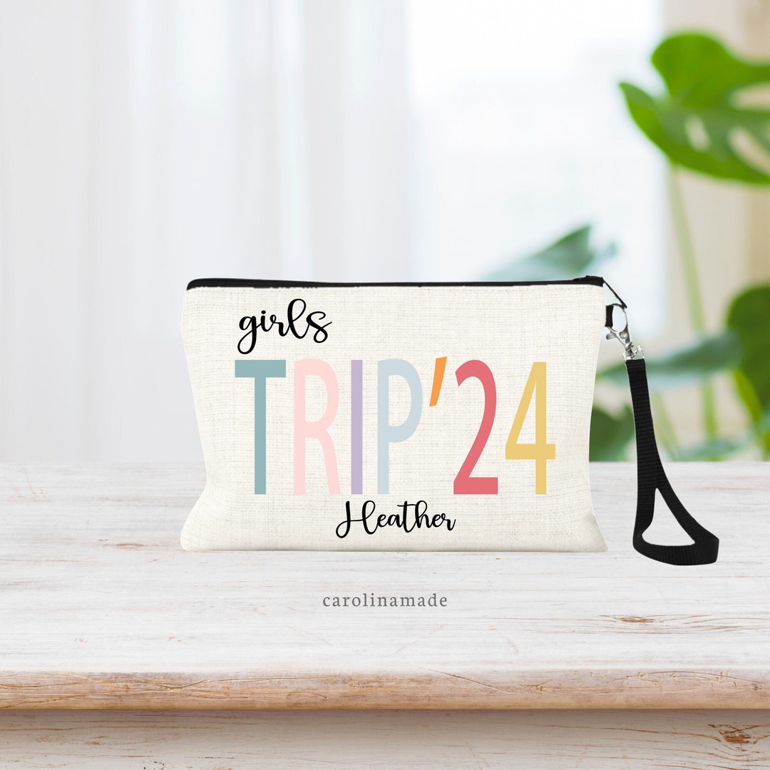 Girls Trip Makeup Bag, Personalized Girls Weekend Bag, Custom Best ...