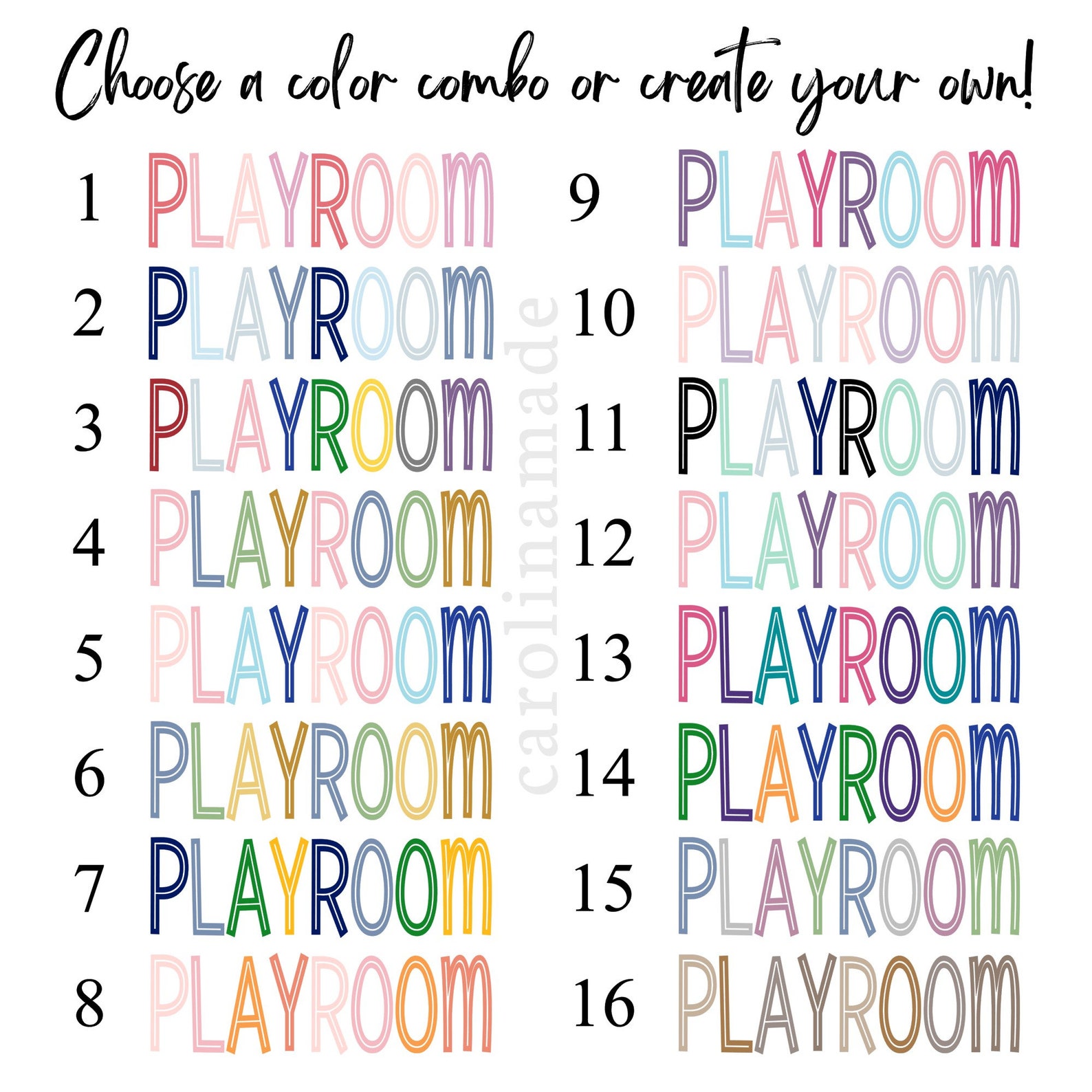 Personalized Playroom Sign Custom Child's Name Sign - Etsy