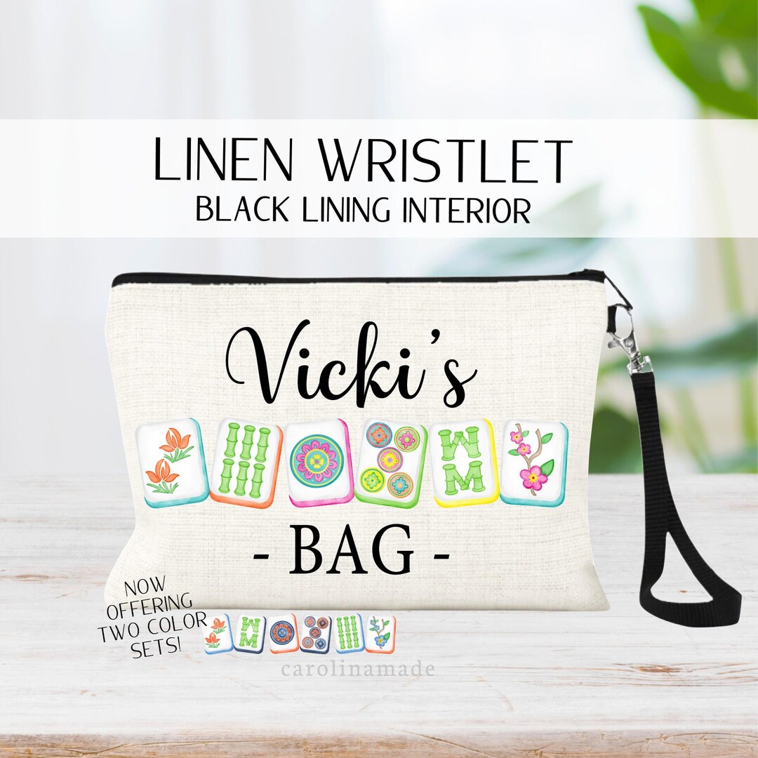 Personalized Mahjong Bag, Mah Jongg Bag, Personalized Gift for Mahjong ...