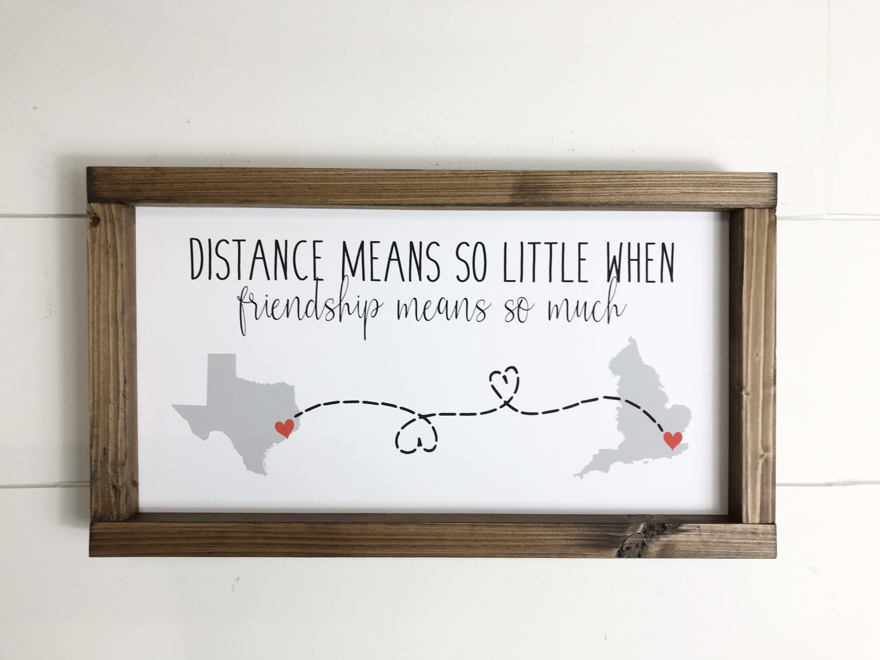 Best Friend Long Distance Gift Distance Means so Little When - Etsy