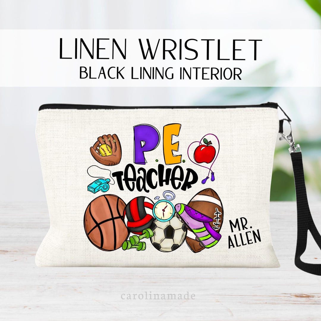 PE Teacher Appreciation Gift, Personalized Gym Teacher Bag, Physical ...