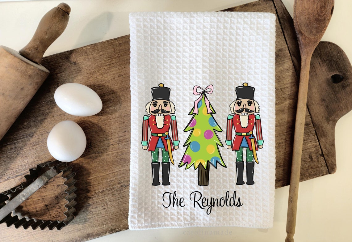 Nutcracker Christmas Hand Towel, Nutcracker Towel, Christmas Dish Towel ...