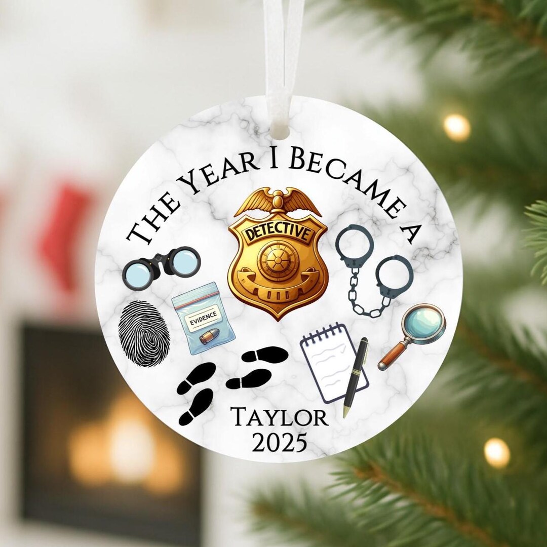 Detective Ornament, the Year I Became a Detective, Police Promotion ...