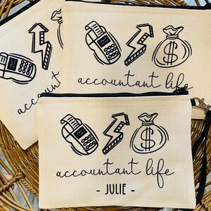 Accountant Life Makeup Bag, Personalized Accountant Zipper Pouch ...