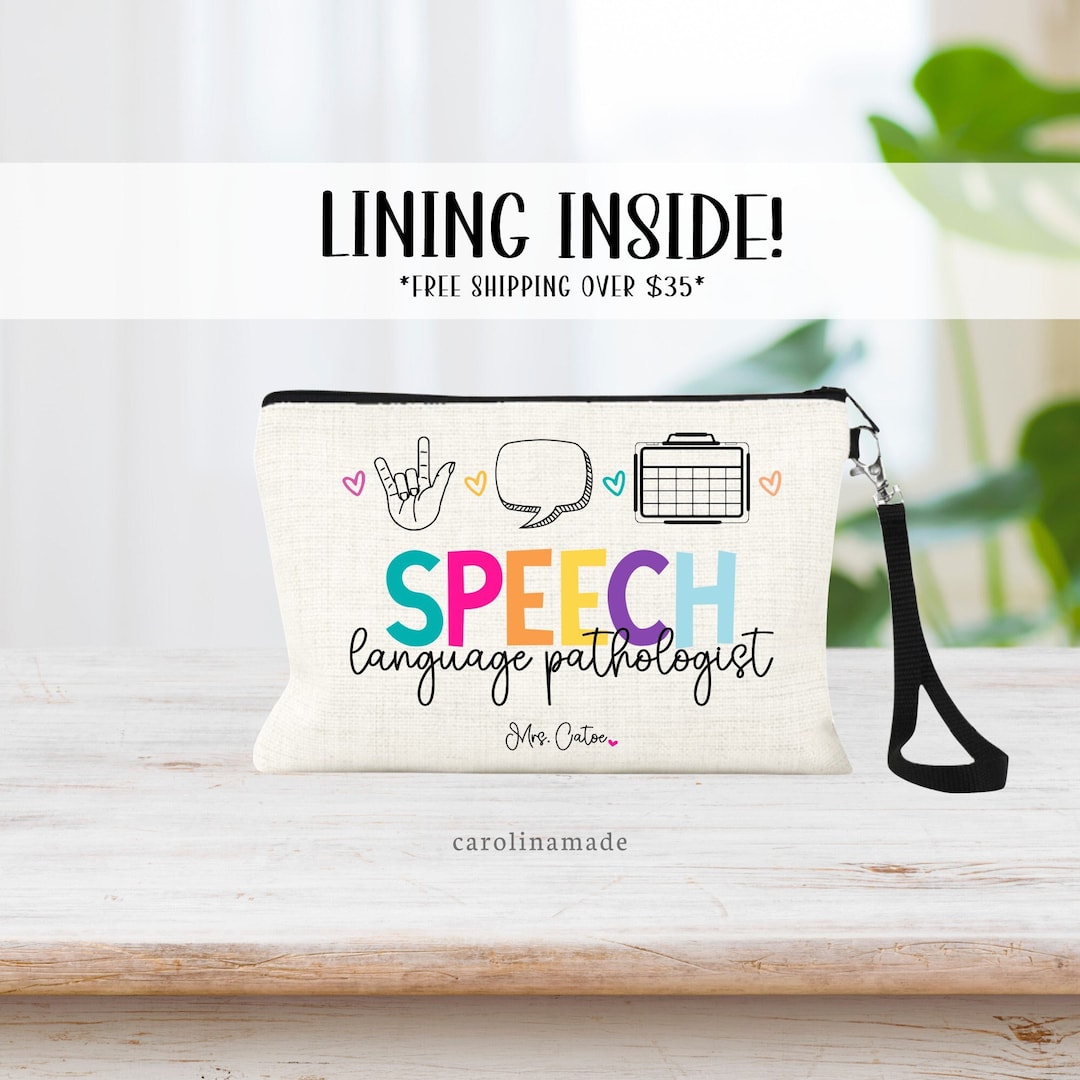 Speech Language Pathology Bag, Speech Therapy Gift, Personalized Speech ...