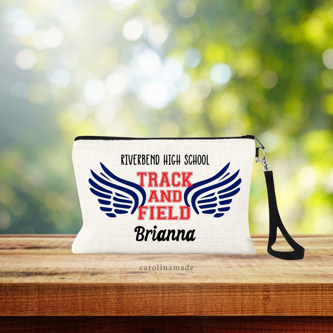 Track and Field Bag, Personalized Track Makeup Bag, Track Team Gift ...