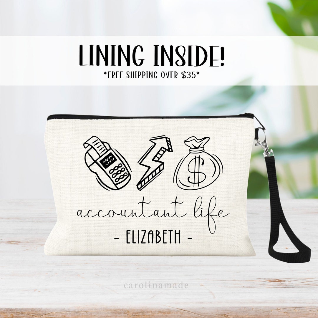 Accountant Life Makeup Bag, Personalized Accountant Zipper Pouch ...
