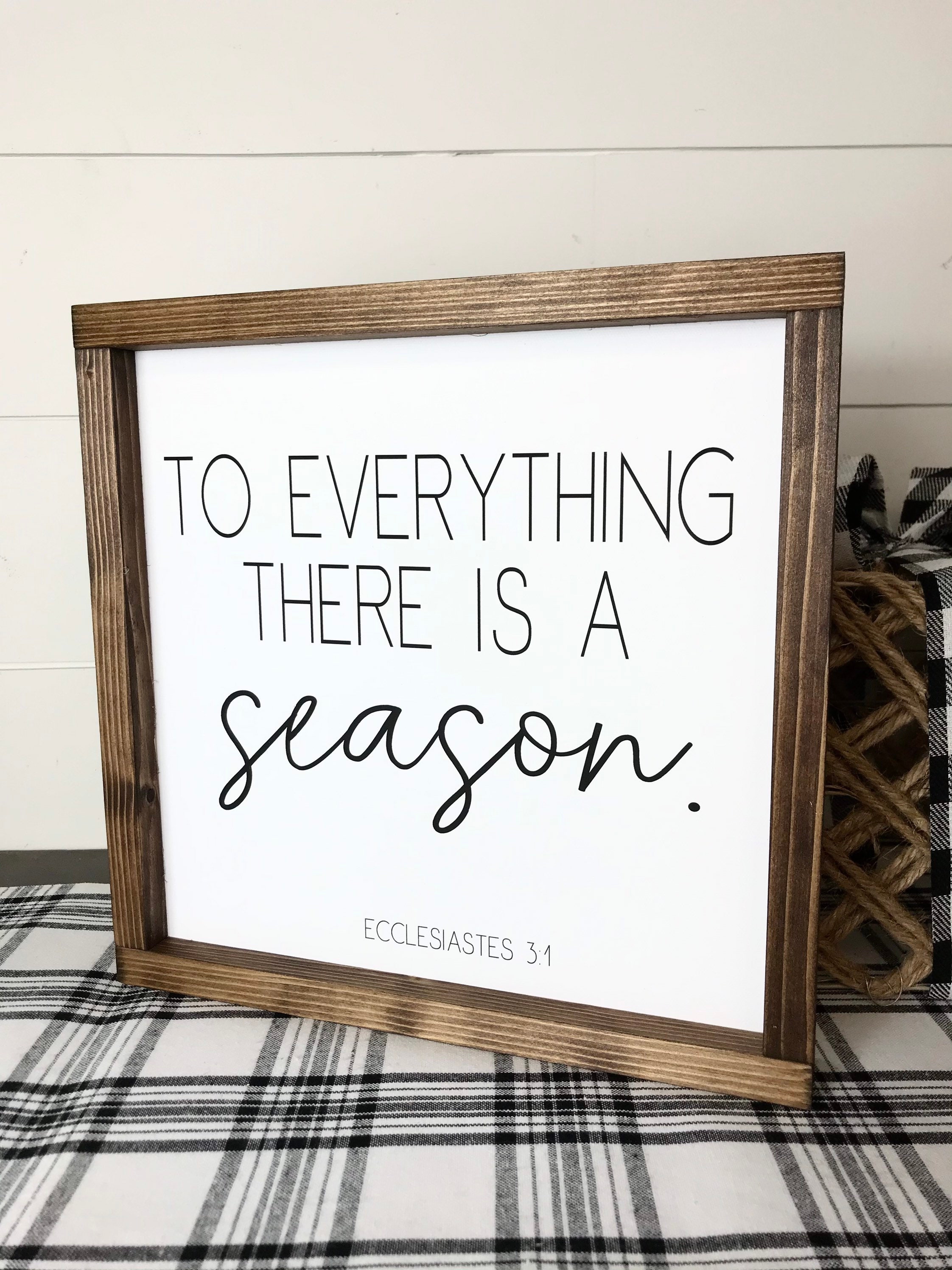 To Everything There is a Season Ecclesiastes 3:1 Scripture - Etsy