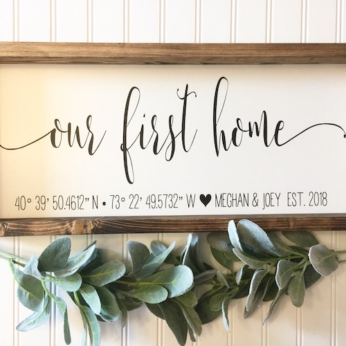 Our First Home Sign - Etsy