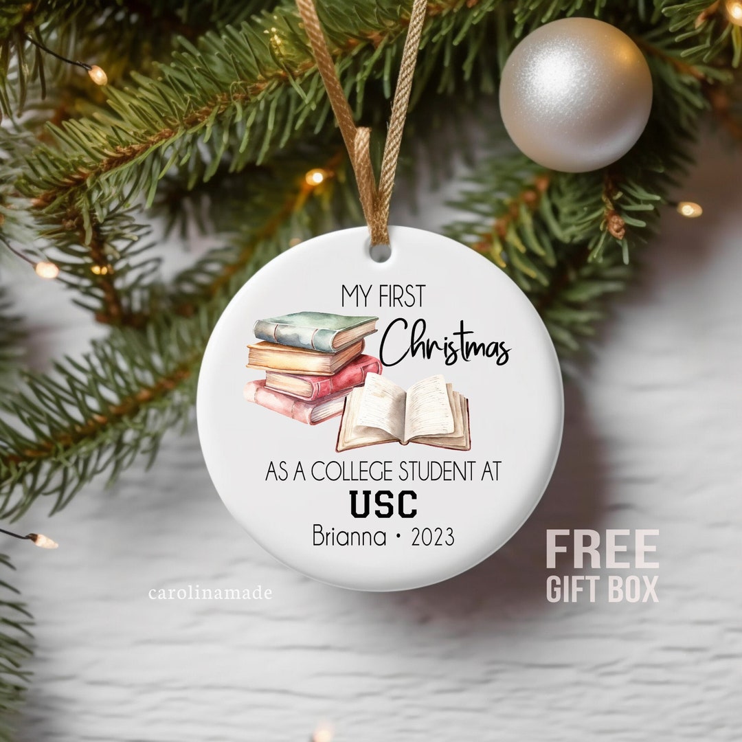 My First Year as a College Student Ornament, Personalized Freshman Girl ...