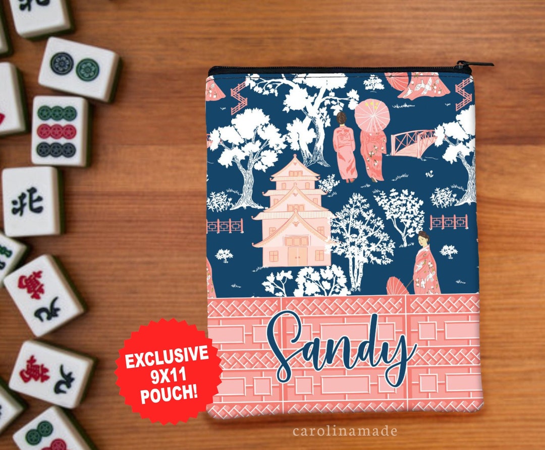 Large Mahjong Bag, Chinese Mah Jongg Bag, Personalized Gift Mahjong ...