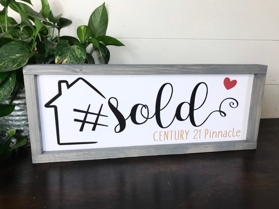Sold Real Estate Sign Personalized Home Buyer Sign Home | Etsy
