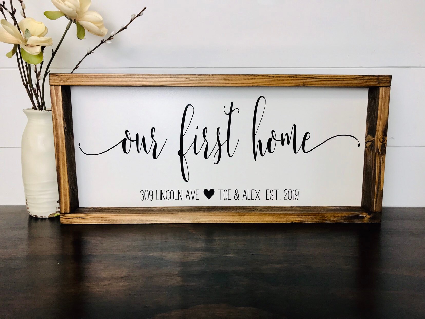 Our First Home Sign Address & Established Date Homebuyer Real - Etsy