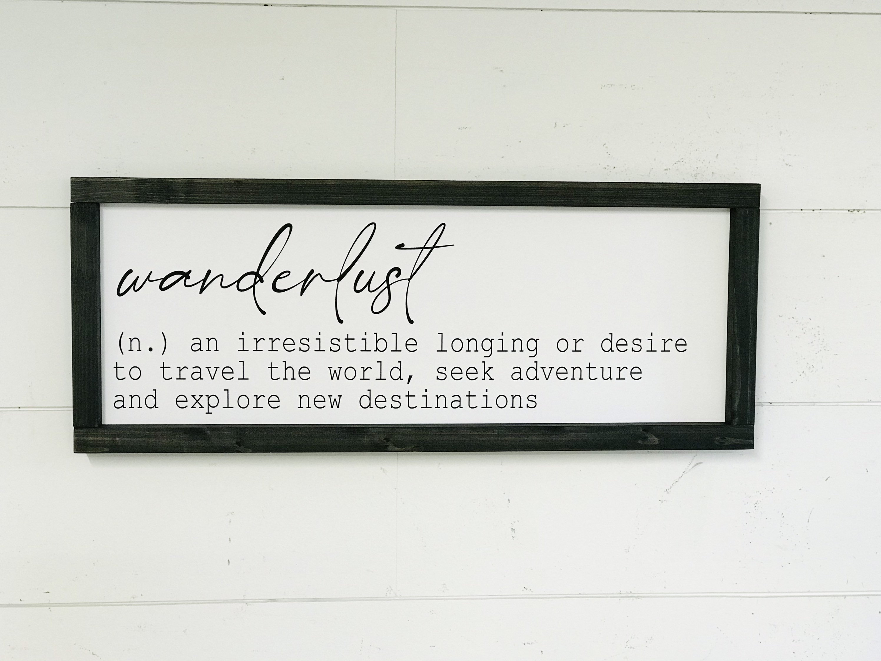 Wanderlust Travel Definition Sign Love to Travel Framed | Etsy