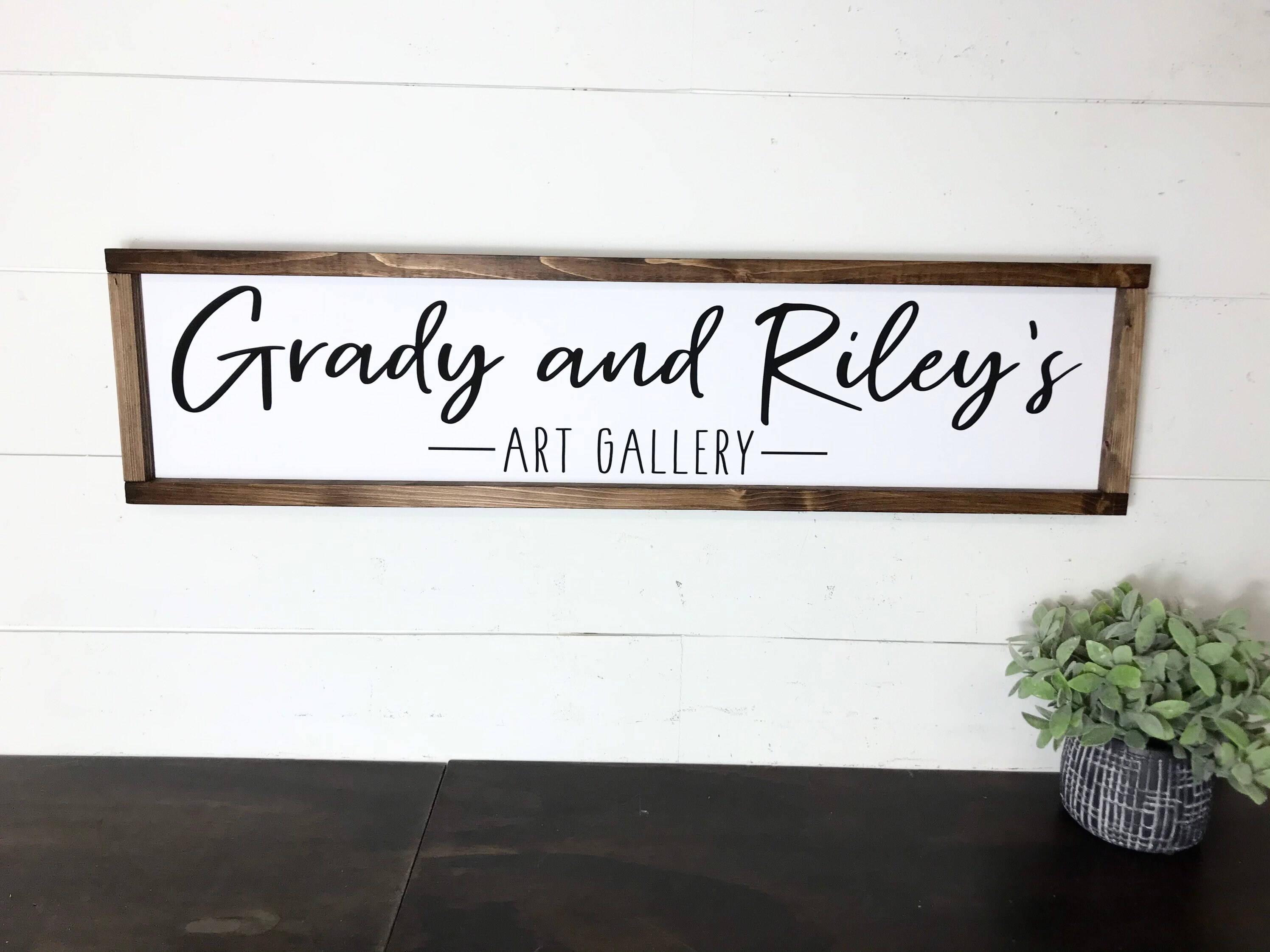 Kids Art Gallery Sign Childrens Art Display Sign Playroom - Etsy