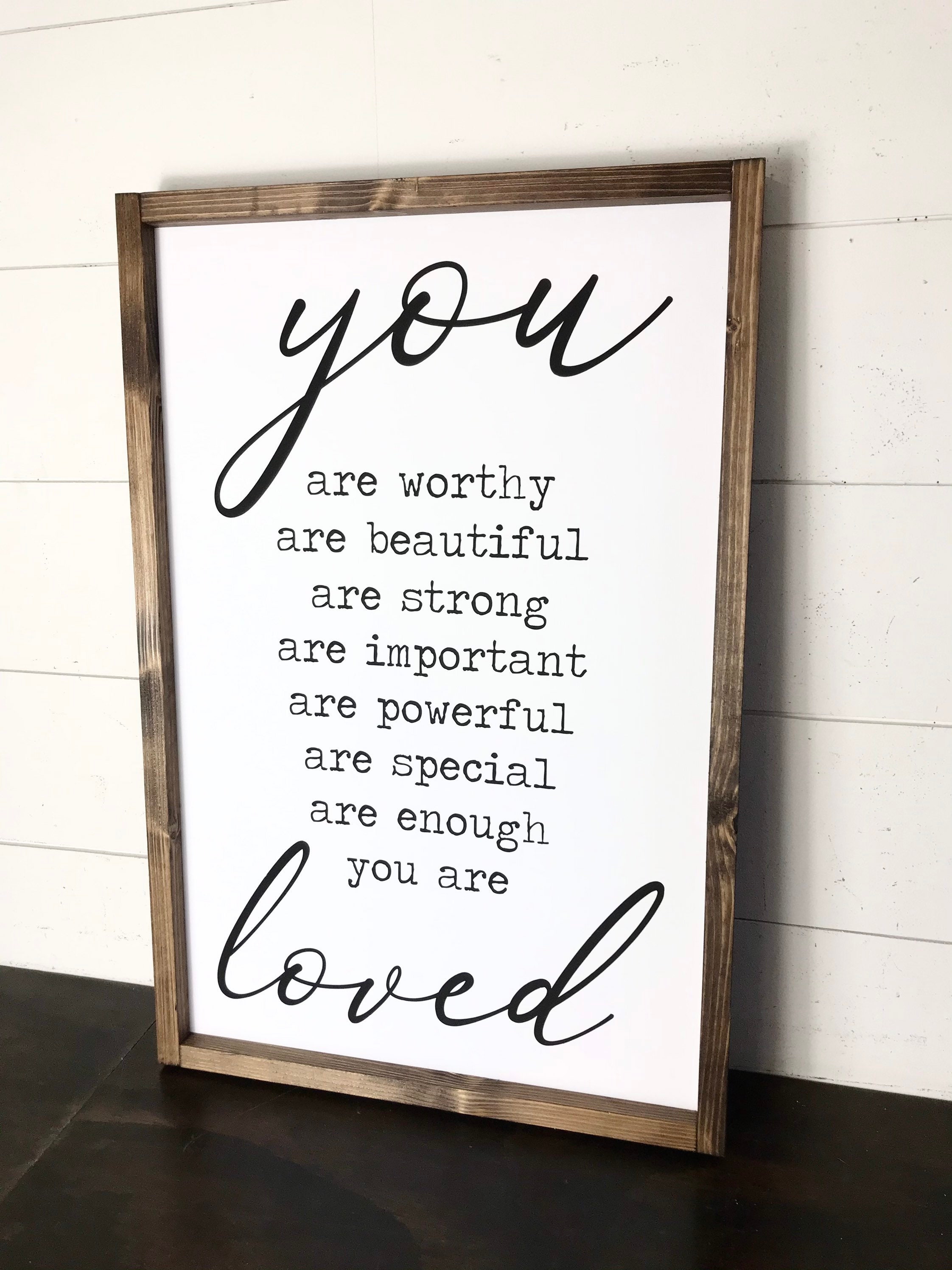 You are Loved Sign Affirmation Sign Kids Bedroom Wall Art | Etsy
