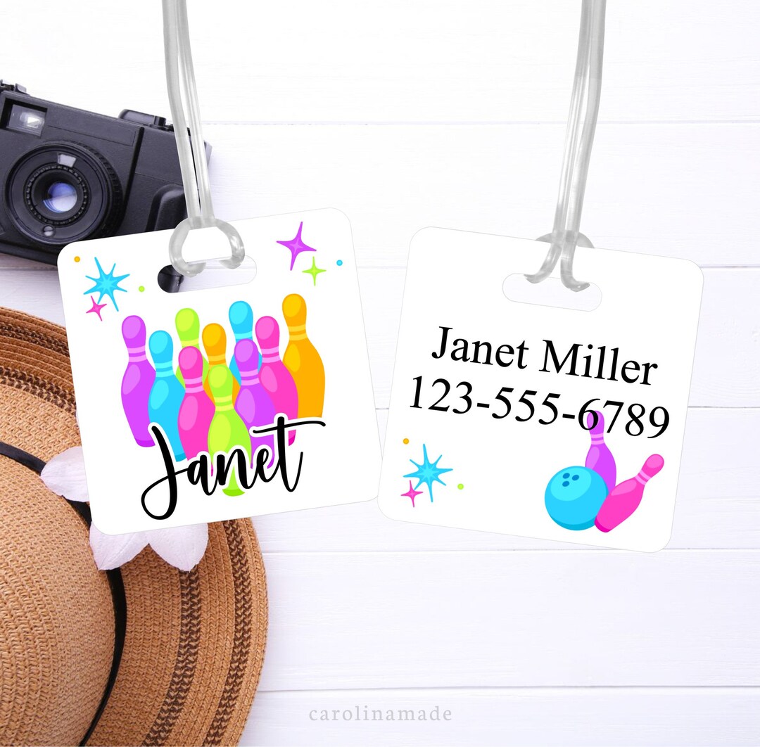 Bowling Bag Tag, Personalized Bowling ID Tag, Bowling Team Accessories ...