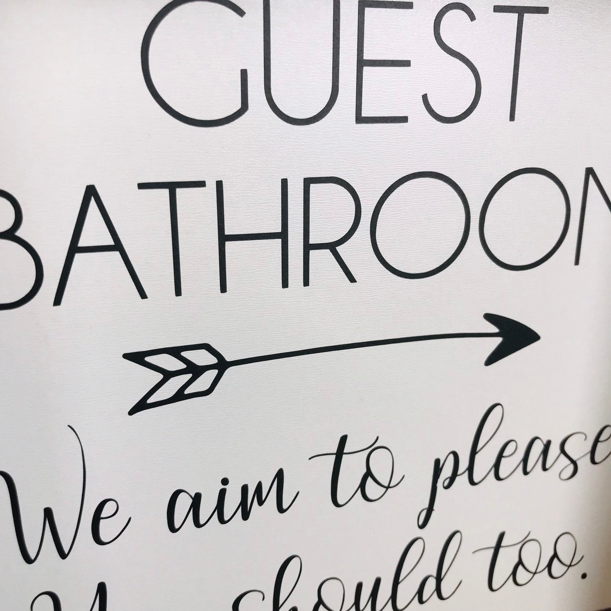 Guest Bathroom Sign Farmhouse Mini Sign Sign Humor We | Etsy