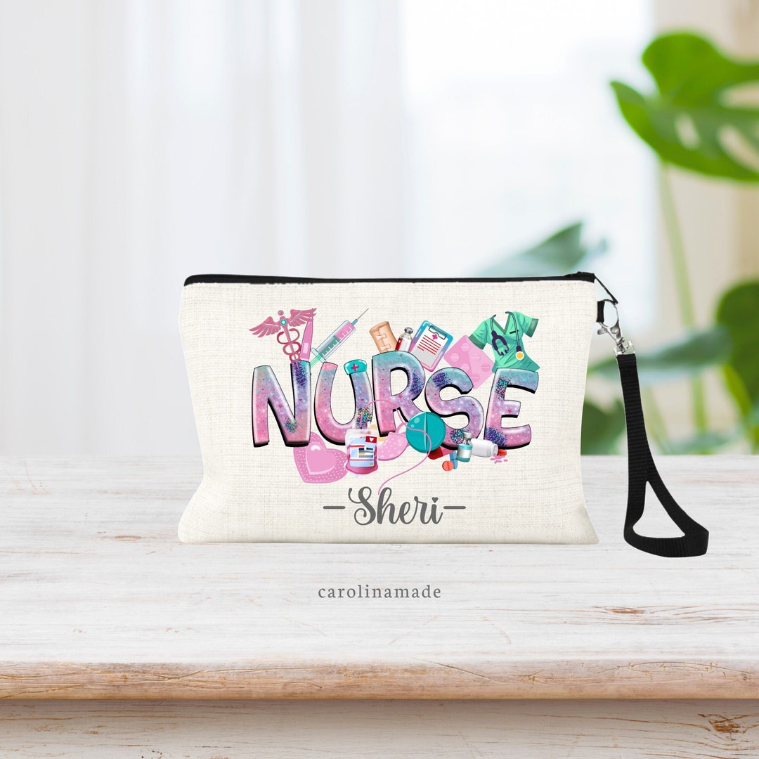 Nurse Gift Bag, Personalized Nurse Makeup Bag, Staff Gift Ideas, Nurse ...
