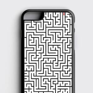 Maze Game Phone Case: Labyrinth Design, Rubber Bumper - Etsy