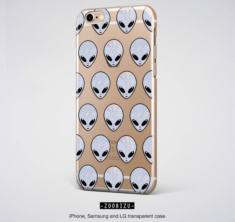 Clear Alien Iphone Case Space Lover Gift With Holographic - Etsy