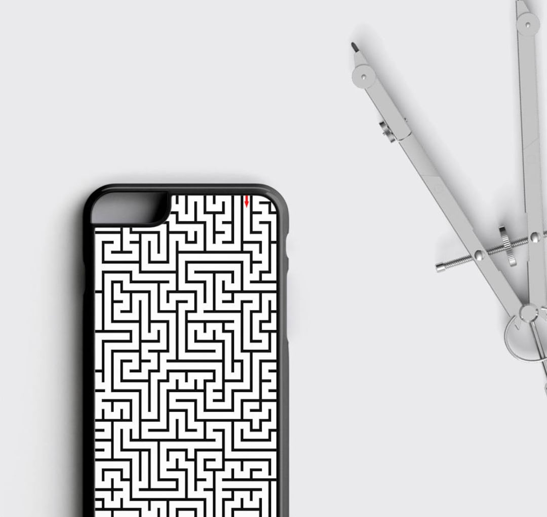 Maze Game Phone Case: Labyrinth Design, Rubber Bumper - Etsy