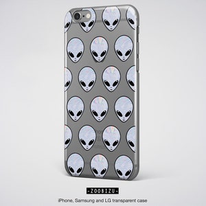 Clear Alien iPhone Case - Space Lover Gift With Holographic UFO Design ...