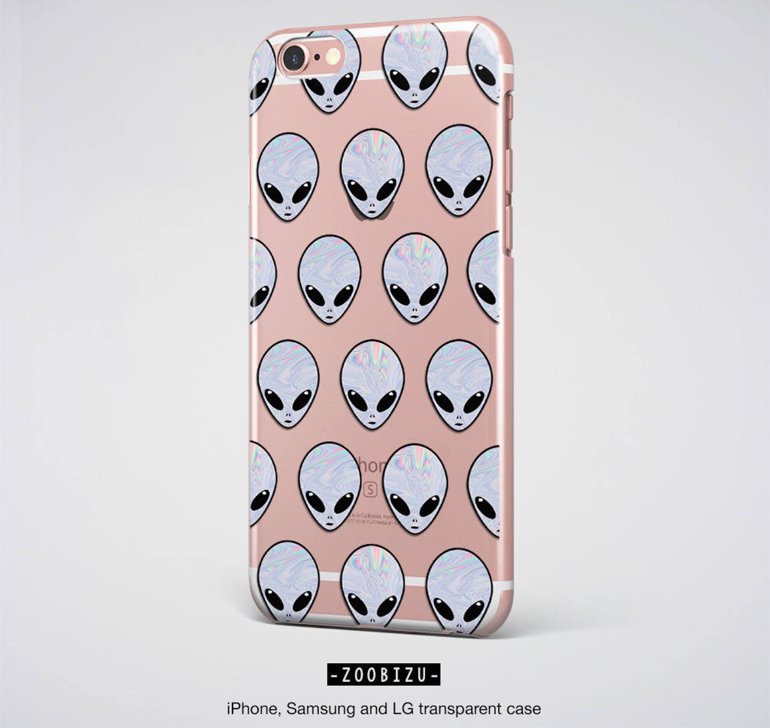 Clear Alien Iphone Case Space Lover Gift With Holographic - Etsy