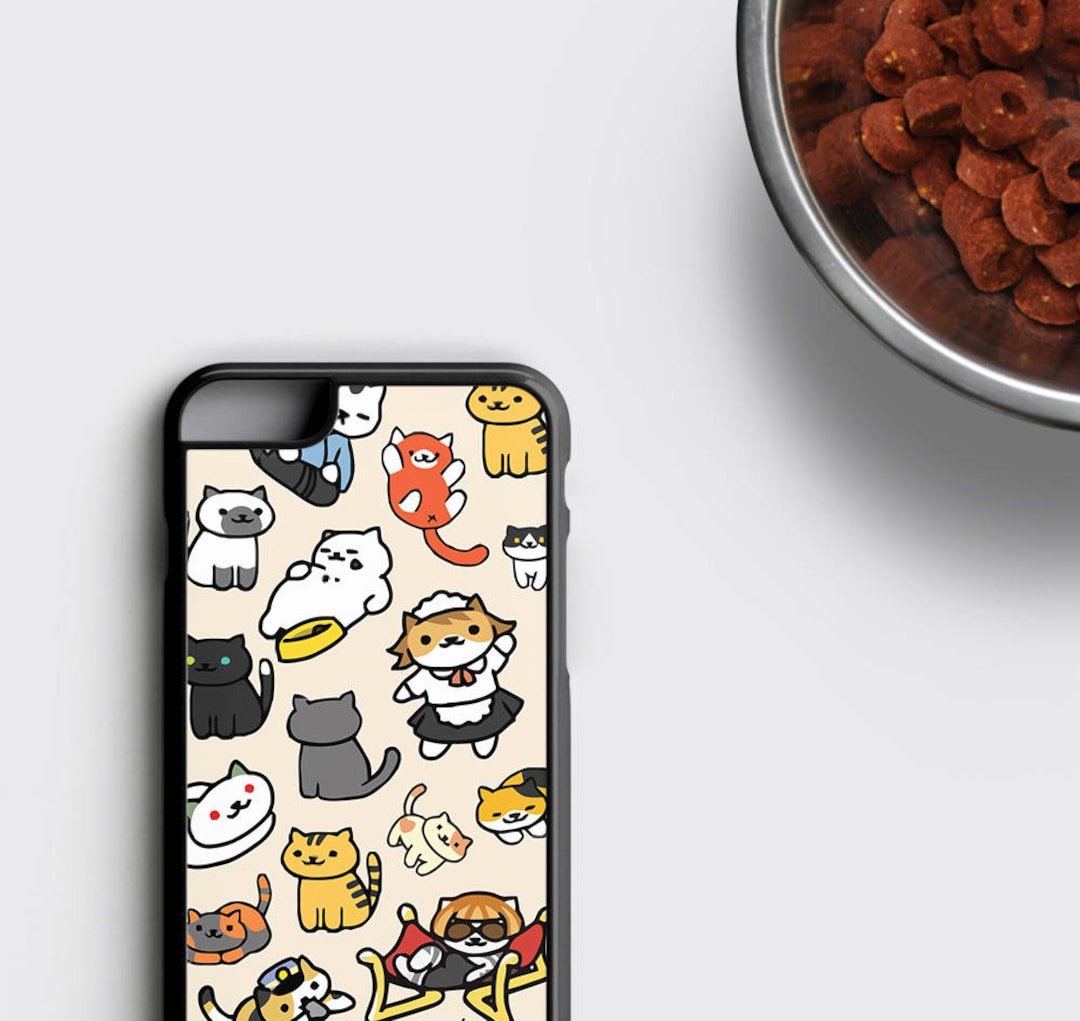 Kawaii Neko Atsume Cat Rubber Phone Case: iPhone & Samsung - Etsy
