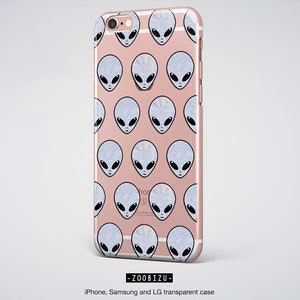 Clear Alien iPhone Case - Space Lover Gift With Holographic UFO Design ...