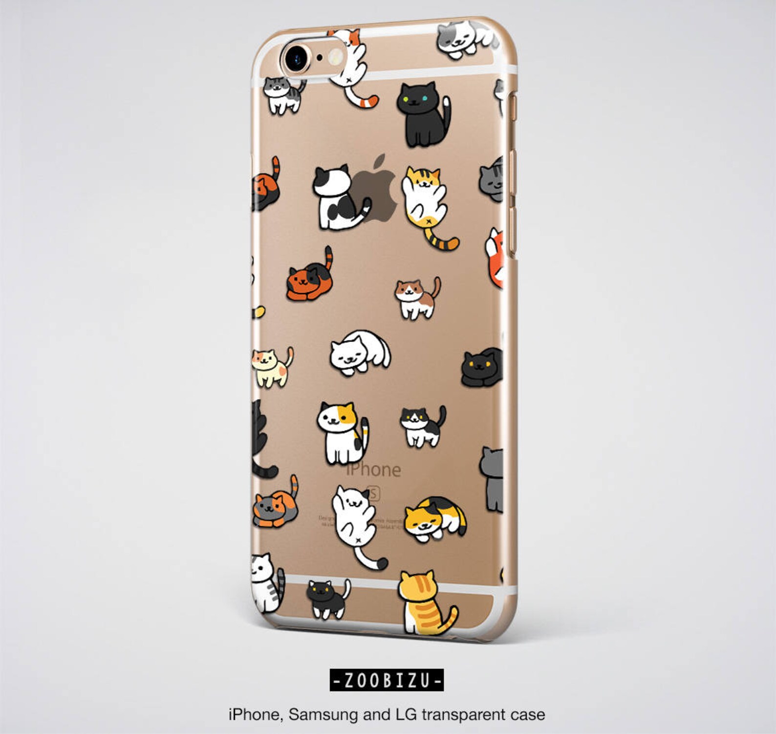 Cute Cats Iphone XS Case Clear Samsung S8 Neko Atsume Iphone - Etsy