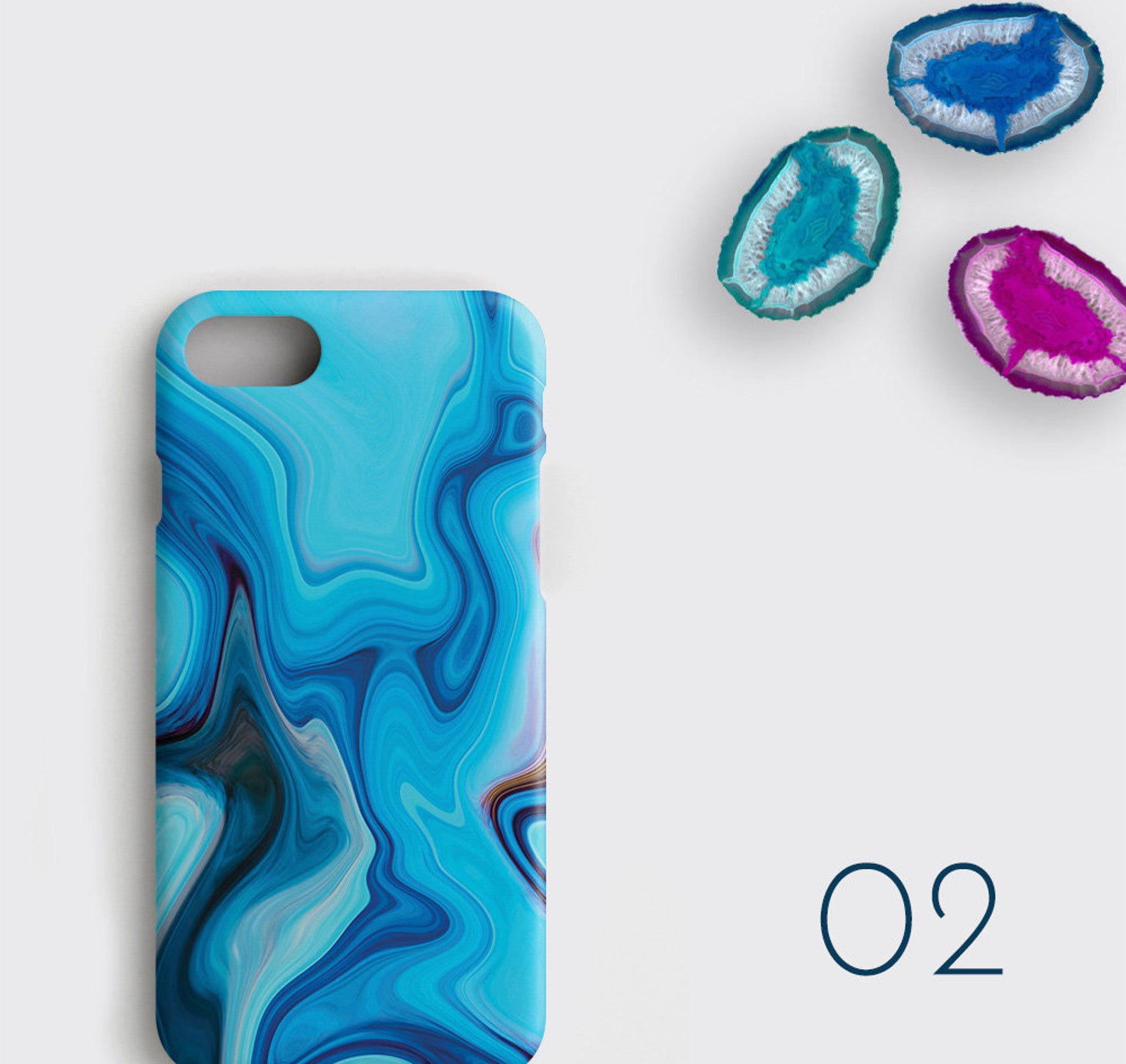 Pink Marble iPhone 8 Case Blue Chalcedony Samsung Cover | Etsy