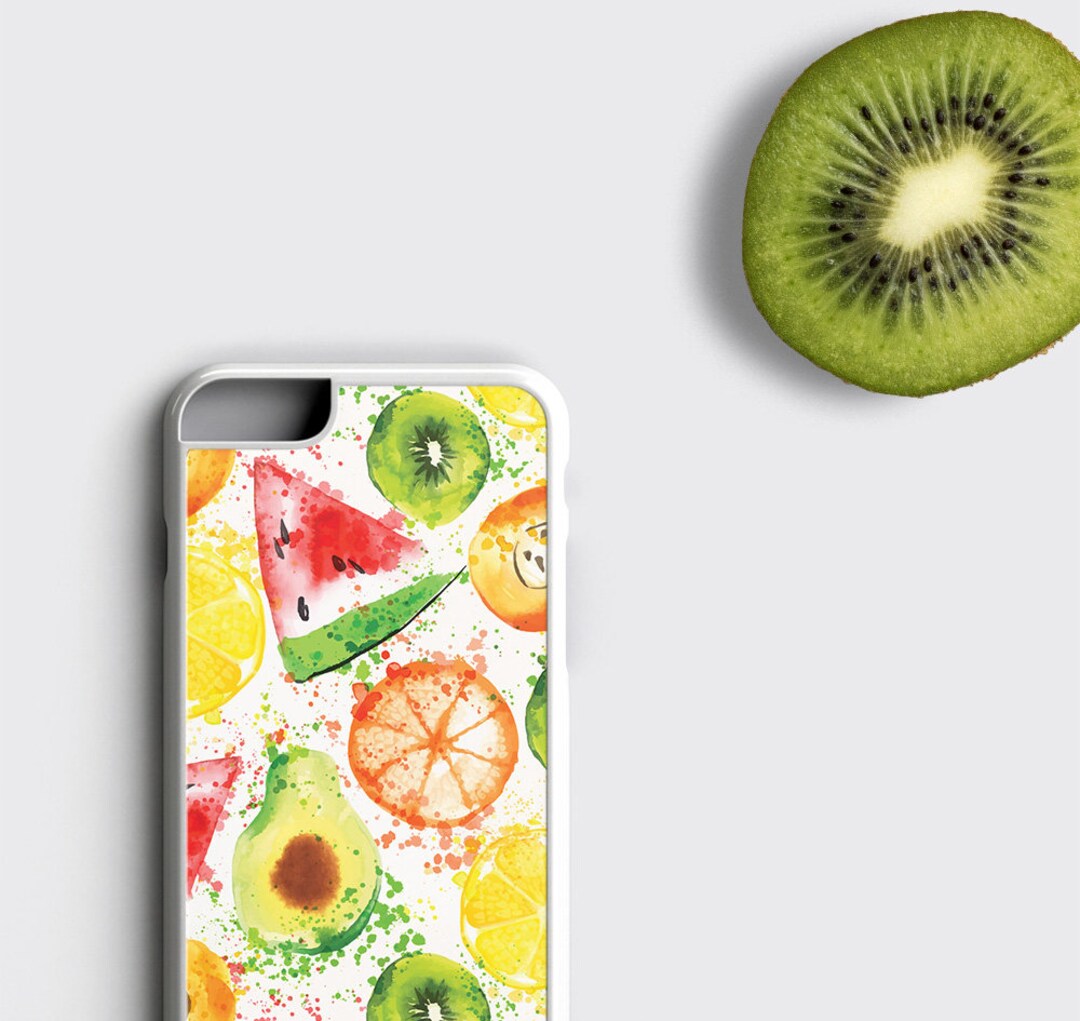 Watercolor Fruit iPhone Case: Watermelon, Avocado, Lemon, Kiwi - Etsy