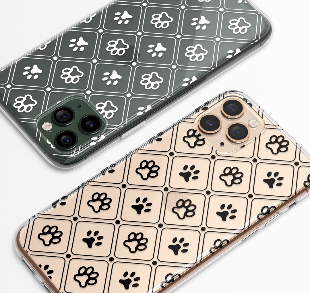 Dog Paw Print Clear Phone Case: Animal Lover Gift - Etsy
