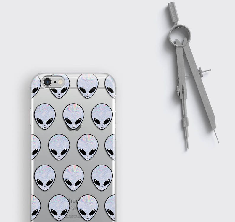 Clear Alien Iphone Case Space Lover Gift With Holographic - Etsy