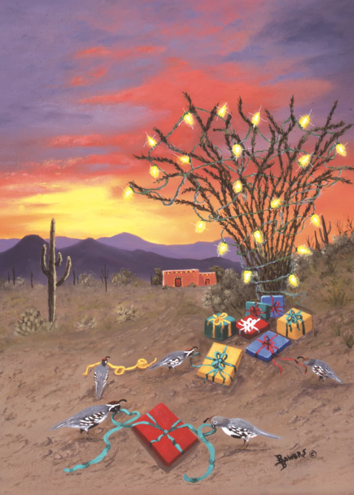 Christmas Desert Southwest,arizona, Oil Painting Brenda Bowers - Etsy