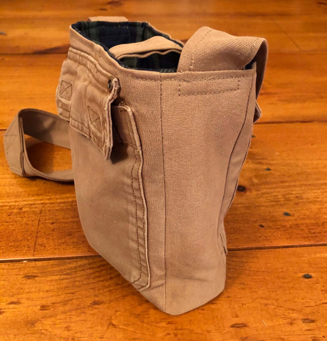 Upcycled Canvas Shoulder Bag | Etsy