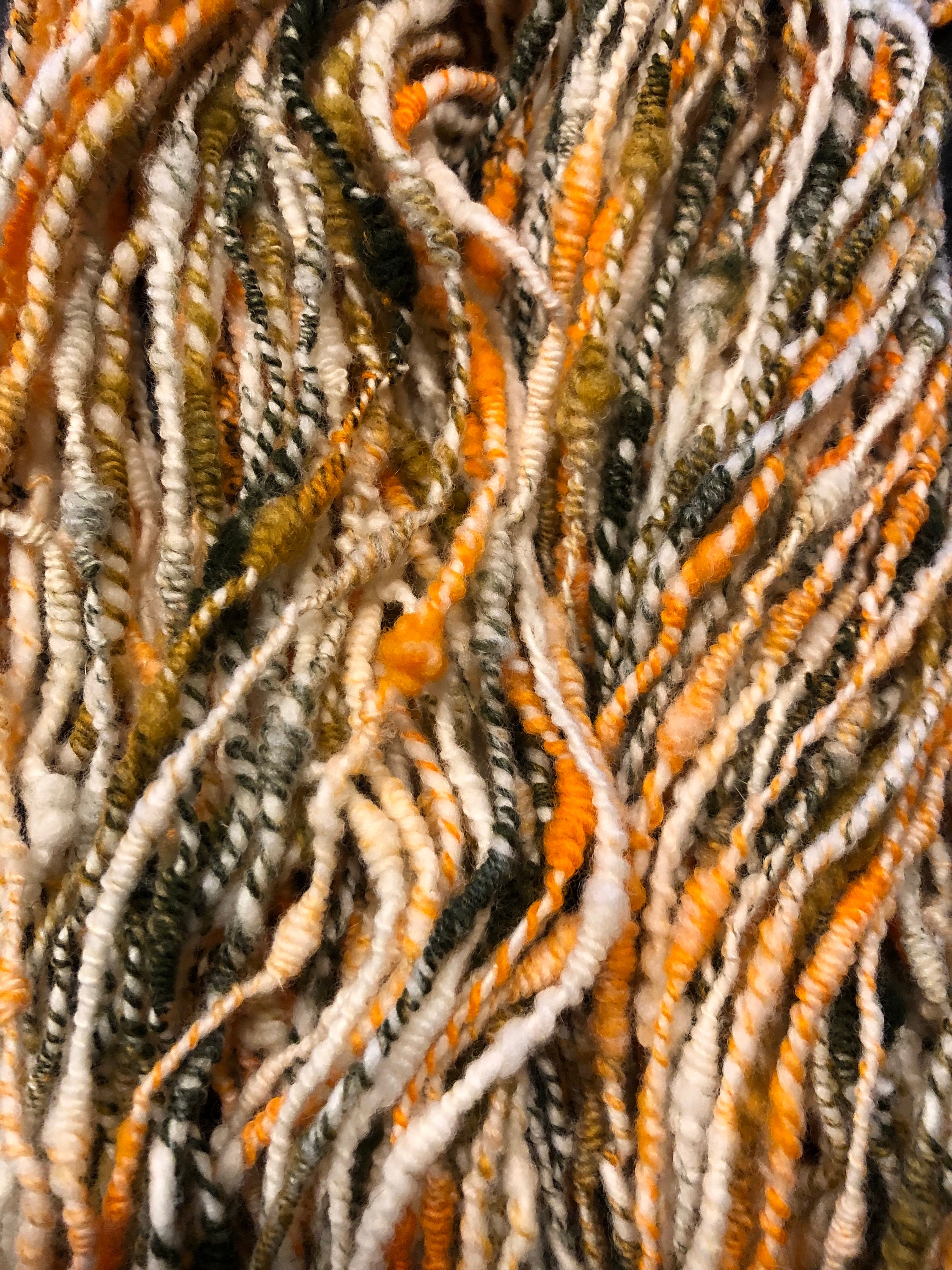 Hand Spun Coiled Yarn With Knops-bulky Weight -art Yarn - Etsy